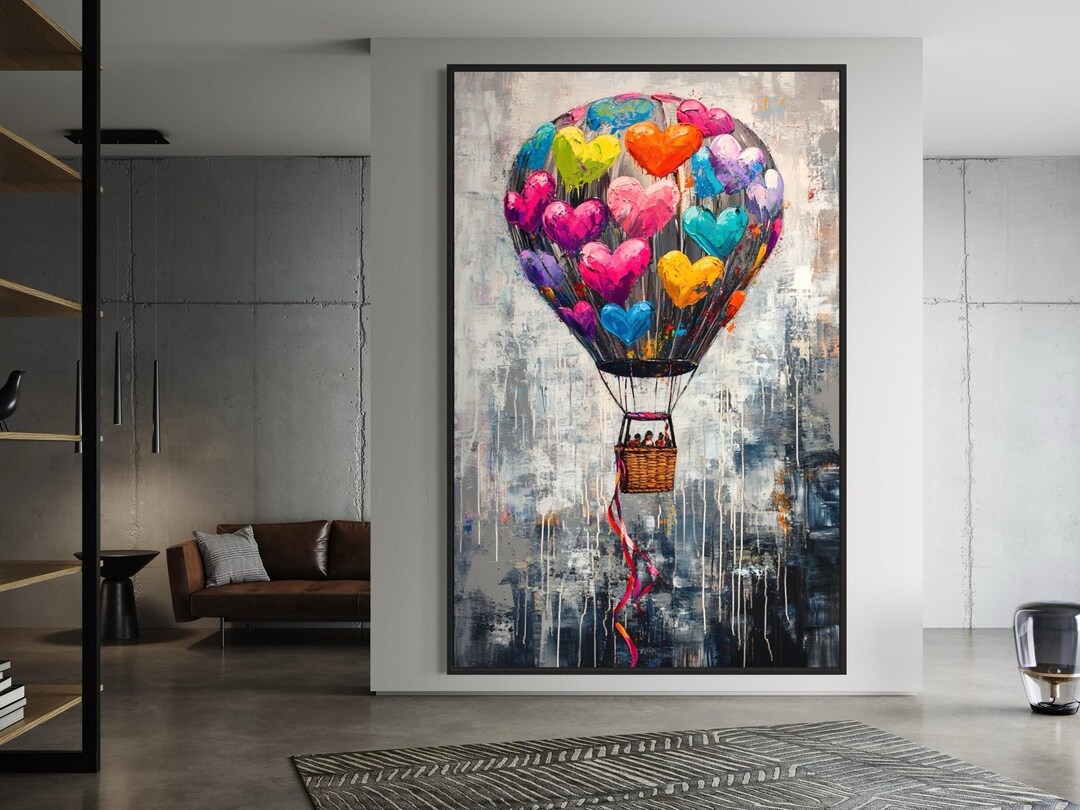 Banksy Balloon Canvas, Balloon Poster, Banksy Art, Banksy Girl Love ...