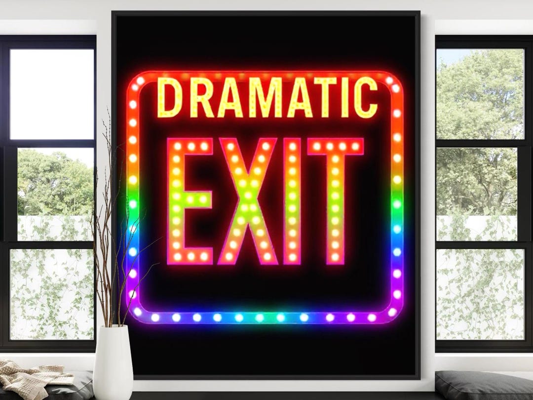 Dramatic Exit Sign for Doorway Unique Shelf Decor Quirky Home Decor ...
