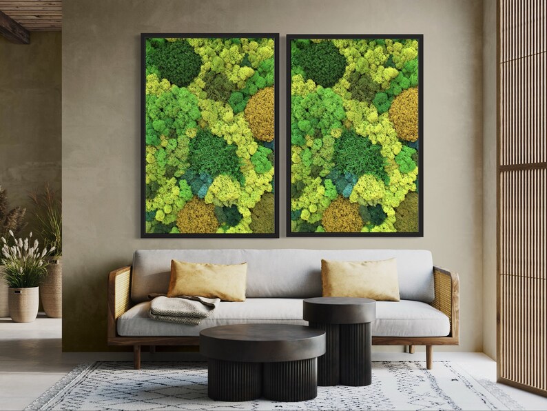 Moss Wall Art PRINT Preserved Moss Wall Art Living Moss Wall - Etsy
