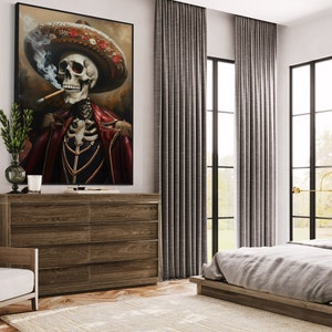 Skeleton Cowboy Print | Western Wall Art Decor | Skull Art | Western ...