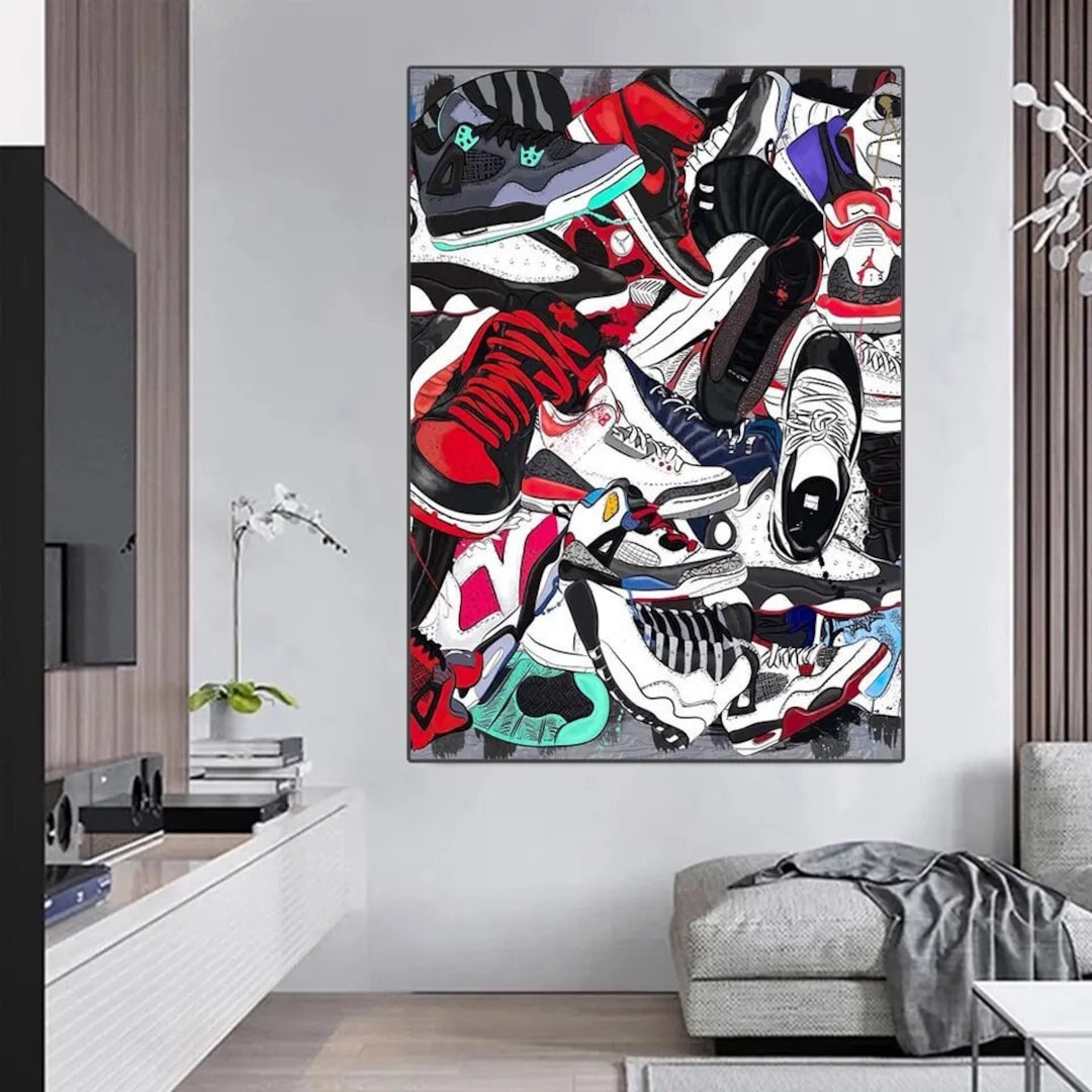 Michael Jordan FRAMED Canvas Wall Art - Choose Size (ready to Hang) - Etsy