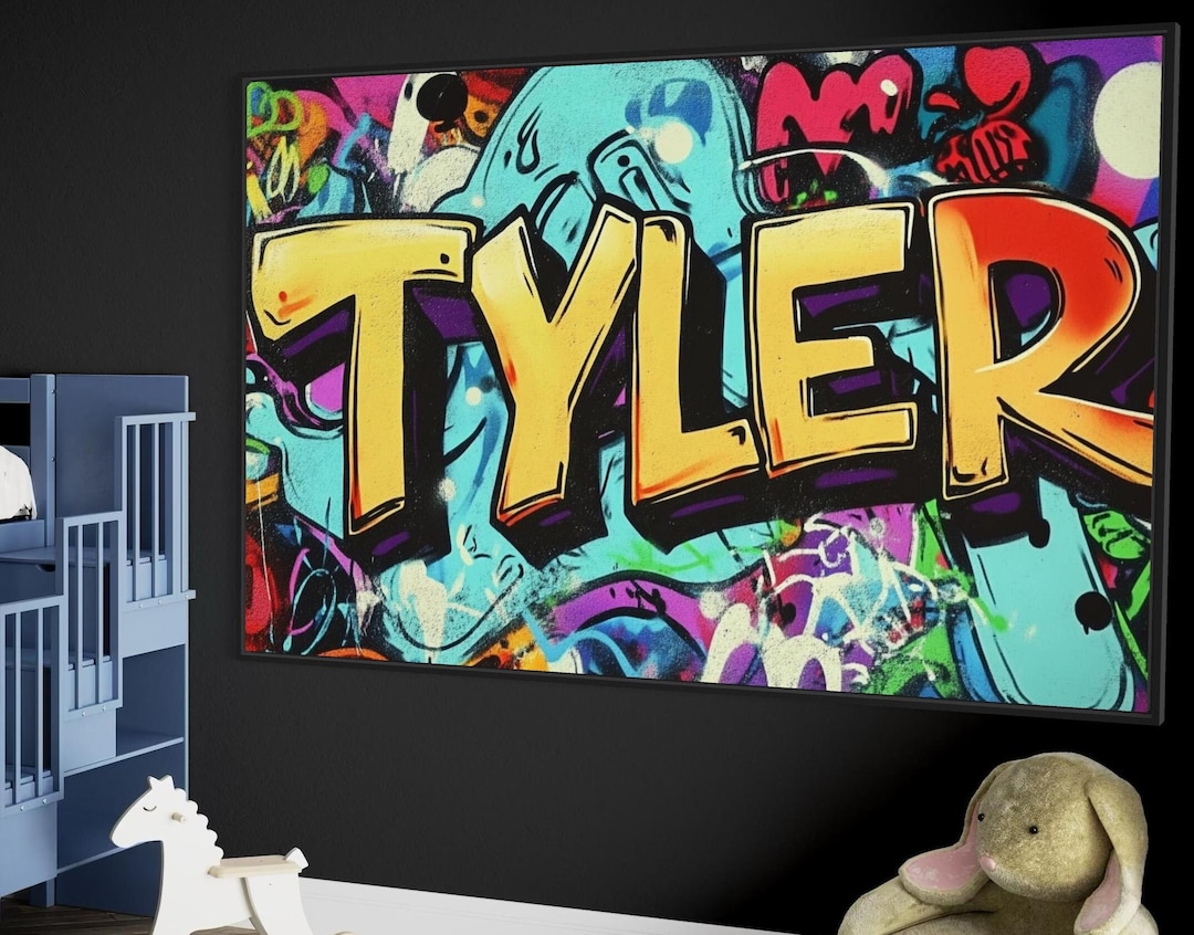 Personalized Graffiti Name Art - Custom Street Art Print, Urban Wall ...