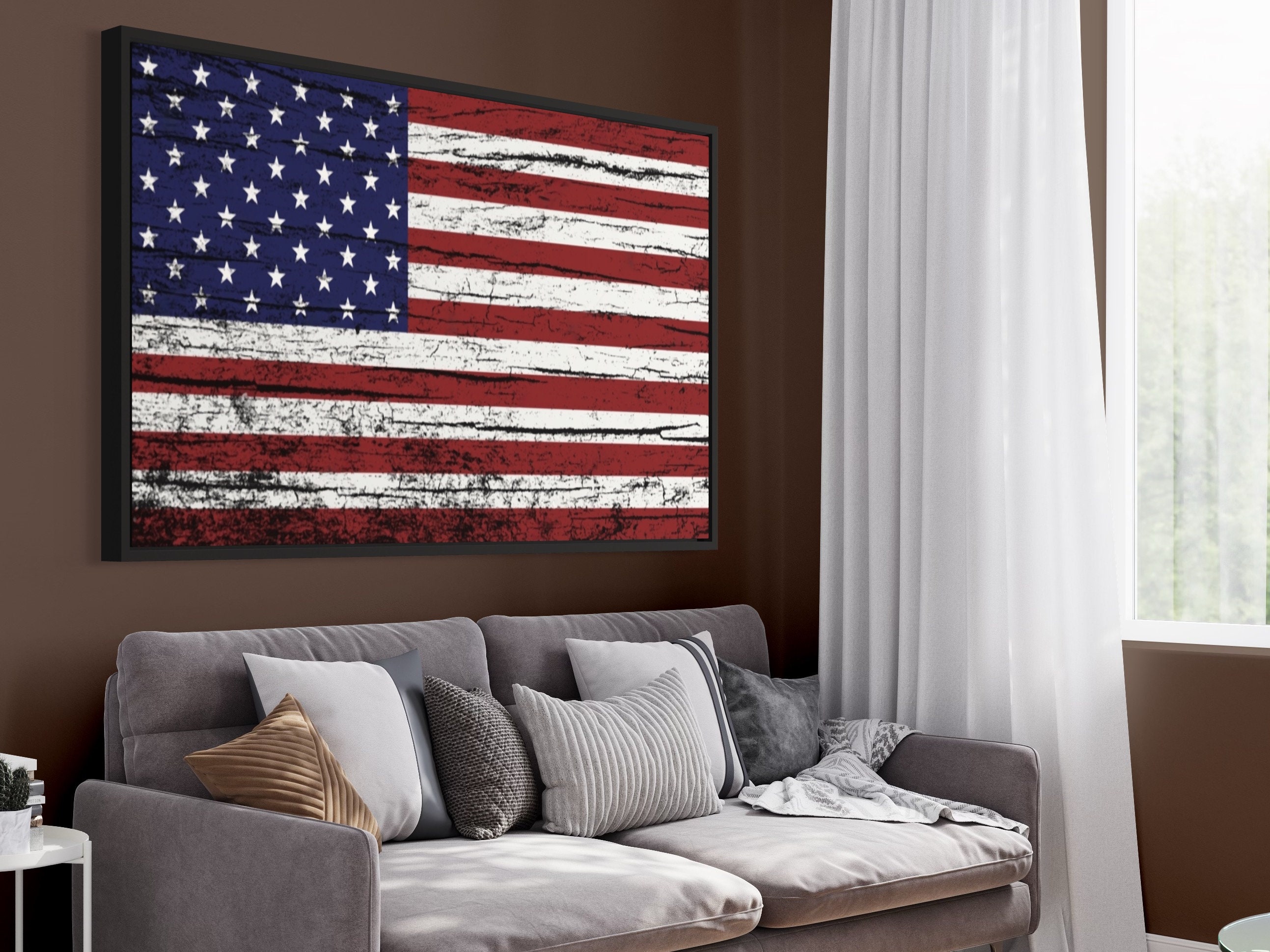 Wooden American Flag Distressed Flag Classic American Flag - Etsy