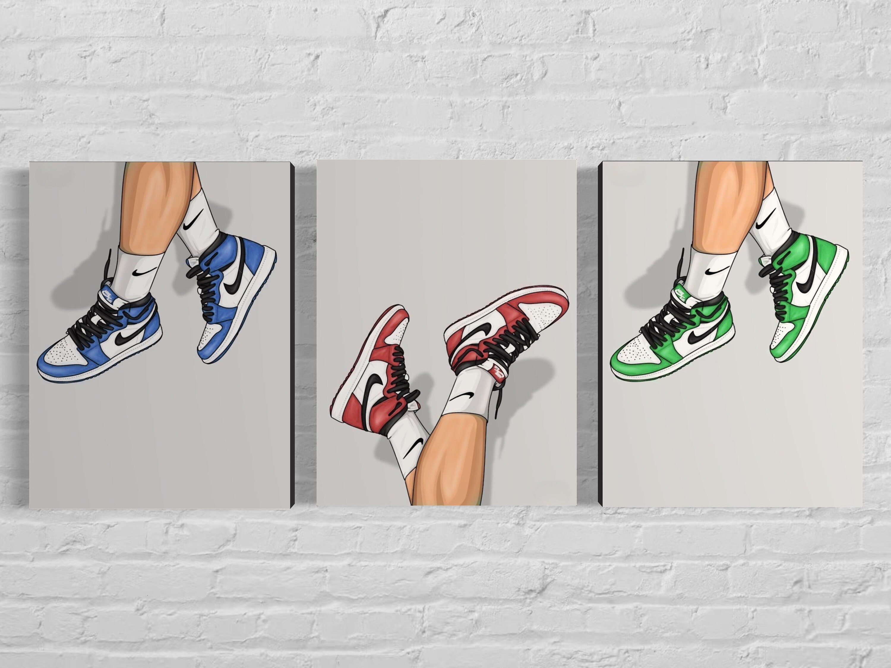 Michael Jordan FRAMED Canvas Wall Art Sneaker Wall Decor Sneaker Wall ...