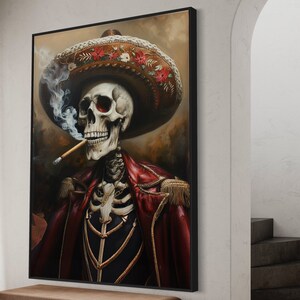 Skeleton Cowboy Print | Western Wall Art Decor | Skull Art | Western ...