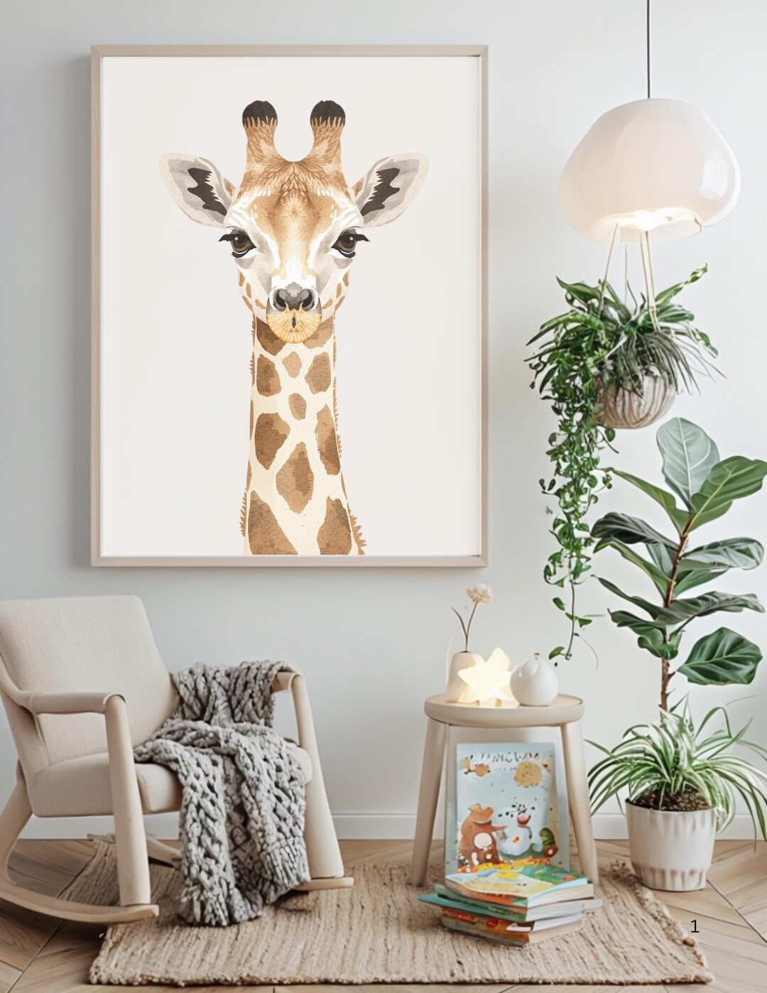 Giraffe Nursery Wall Art Printable | Baby Giraffe Safari Animal Print ...