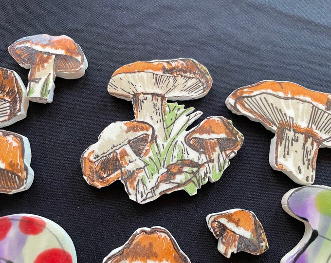 Ceramic Mushroom Mosaic Tiles - Etsy