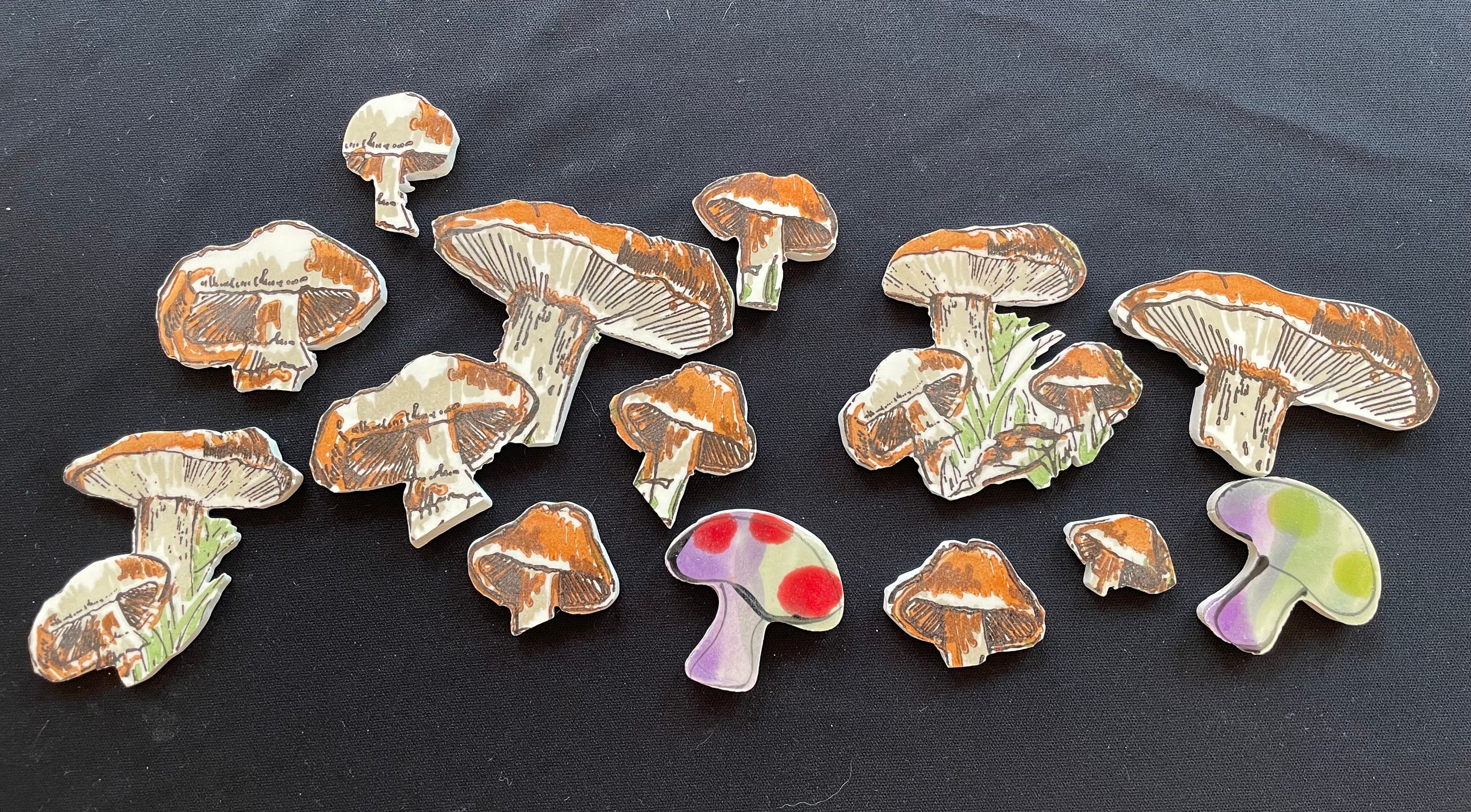 Ceramic Mushroom Mosaic Tiles - Etsy