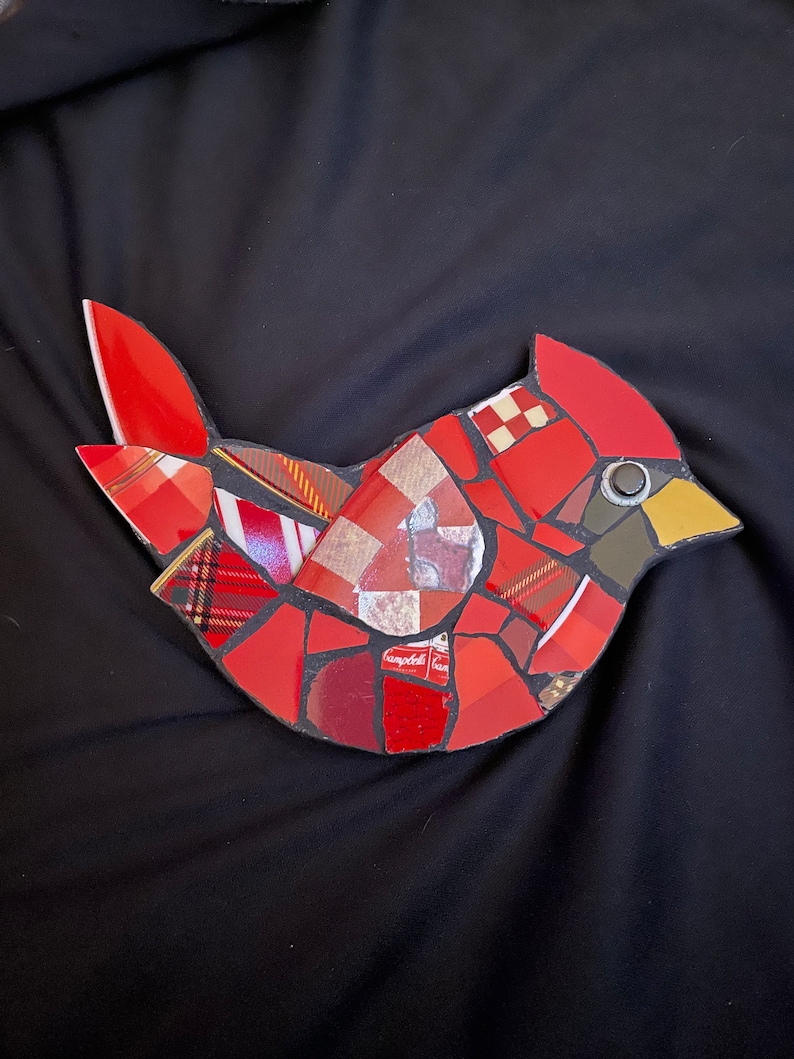 Mosaic Cardinal - Etsy