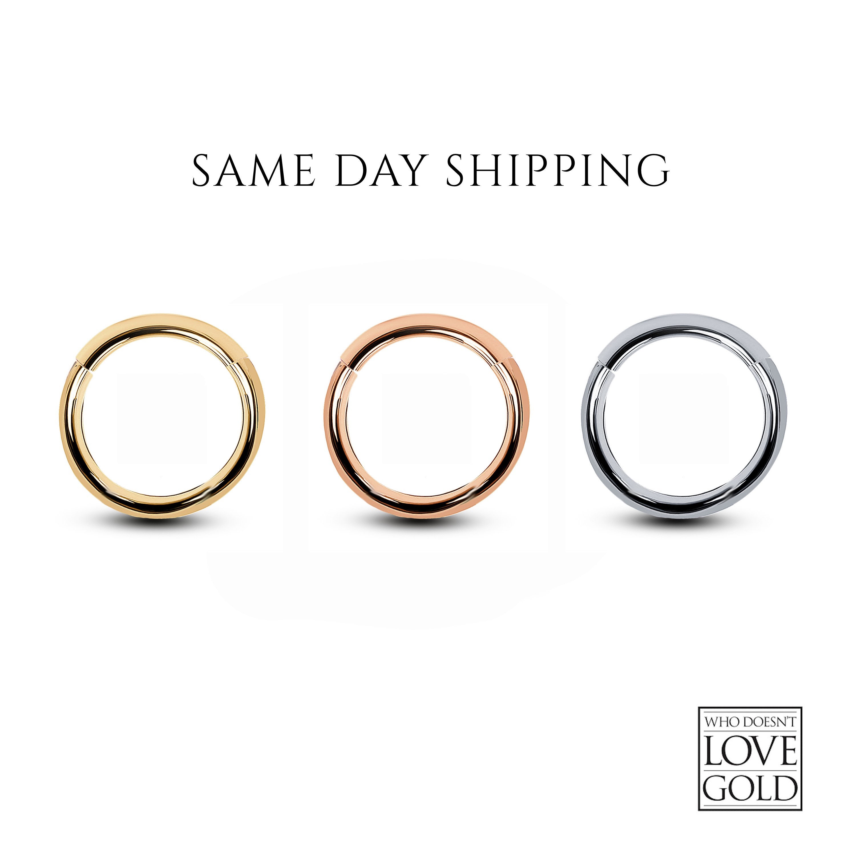 14k Rose Gold Clicker Solid - Etsy