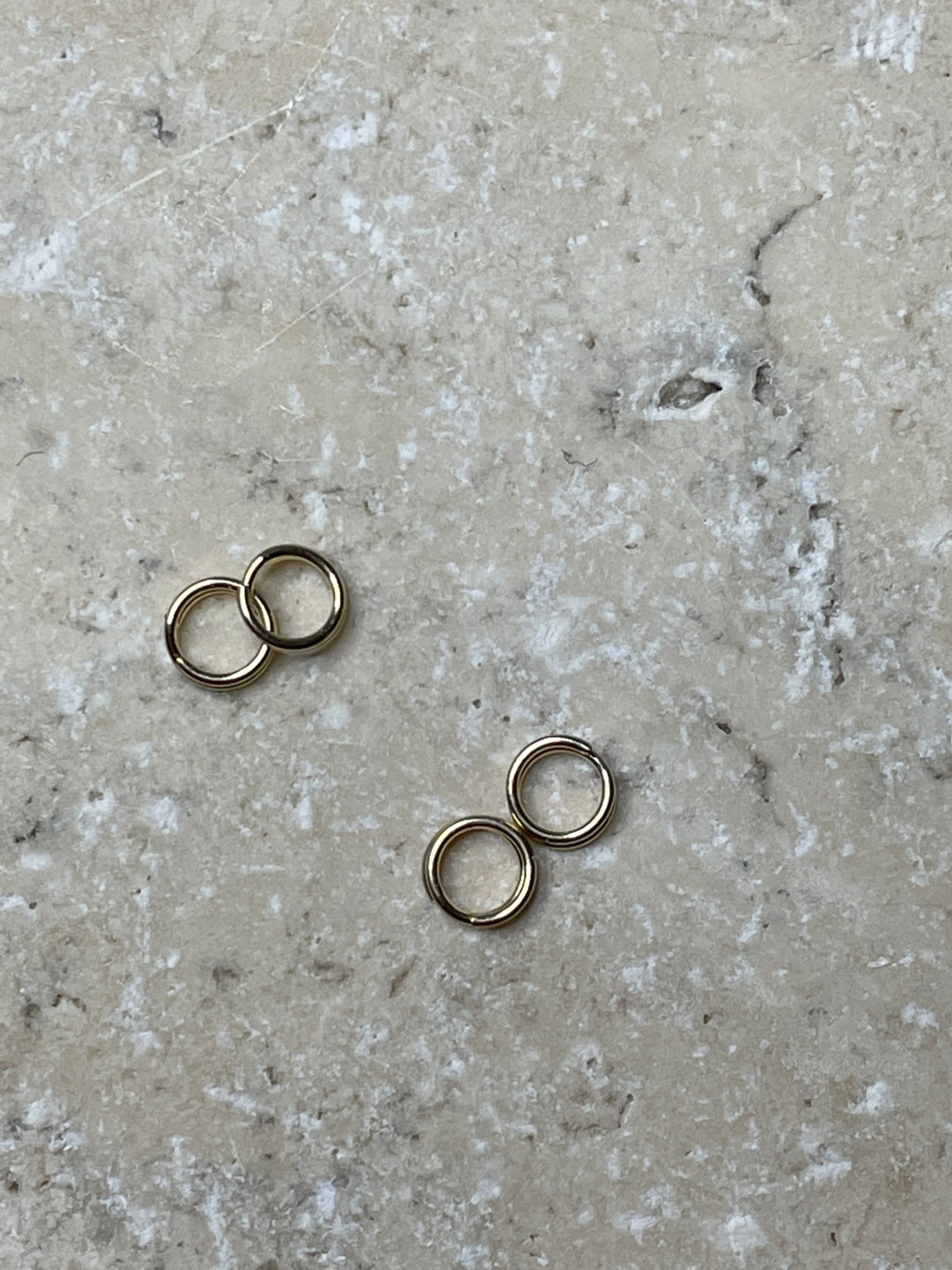 14K Solid Gold Jump Ring, Solid Gold Connector - Etsy