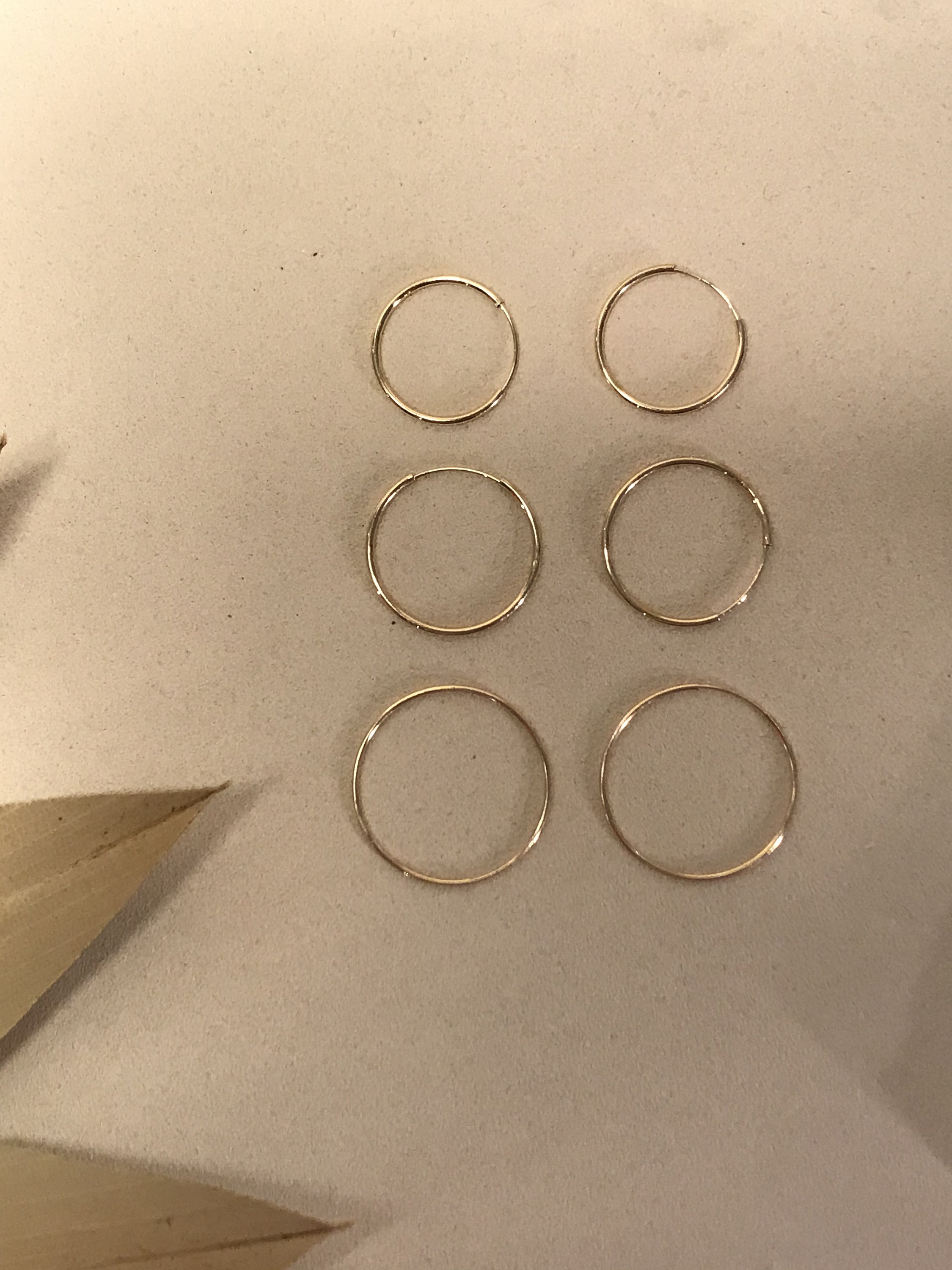 14K Solid Gold Endless Hoop Earrings - Etsy