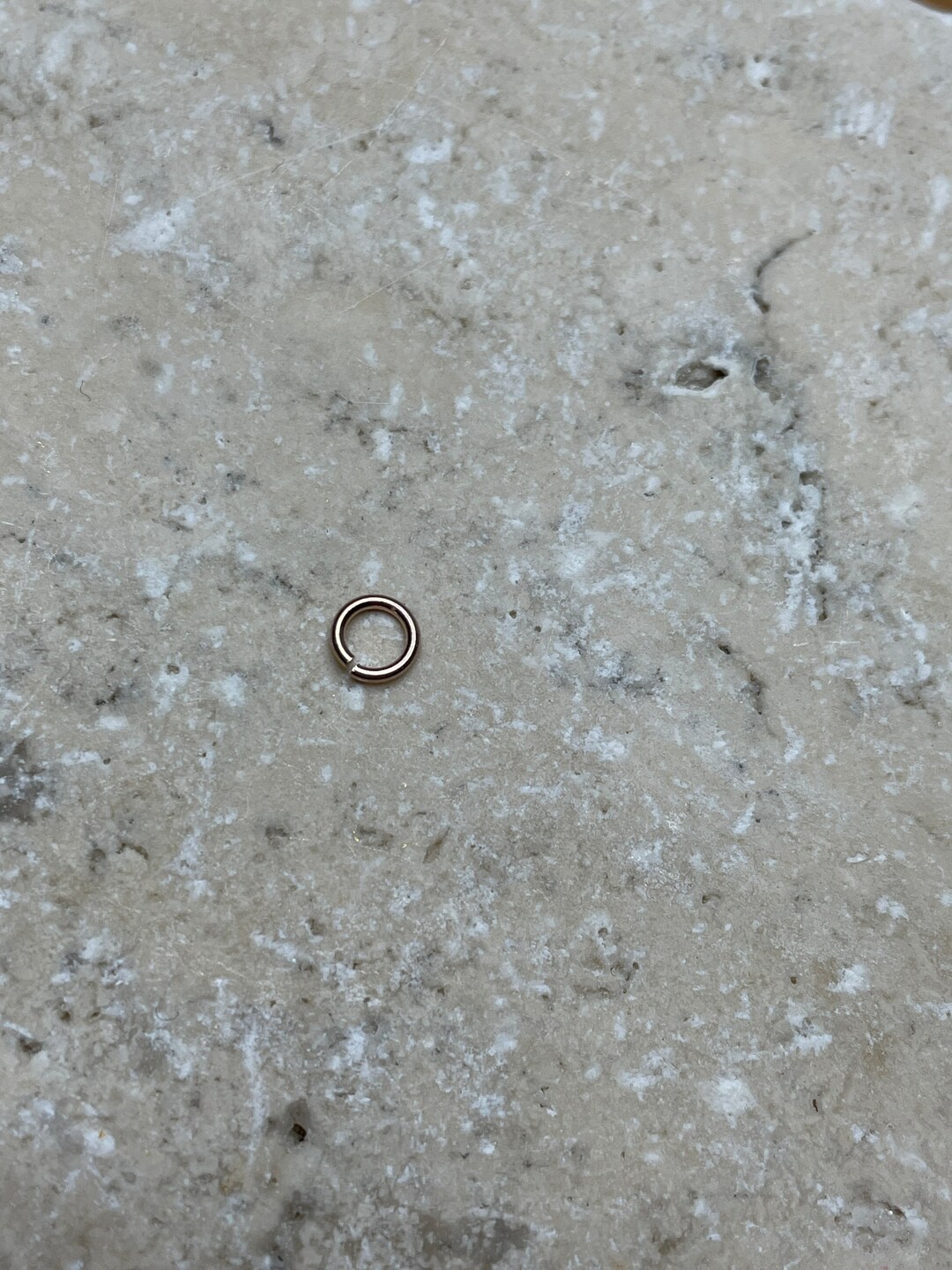 14K Solid Gold Jump Ring, Solid Gold Connector, Rose Gold Jump Ring - Etsy
