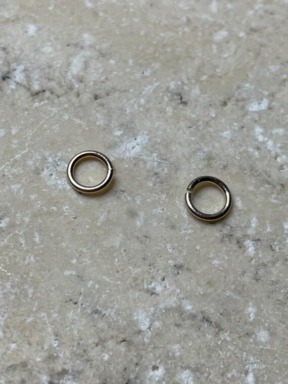 14K Solid Gold Jump Ring Solid Gold Connector White Gold - Etsy