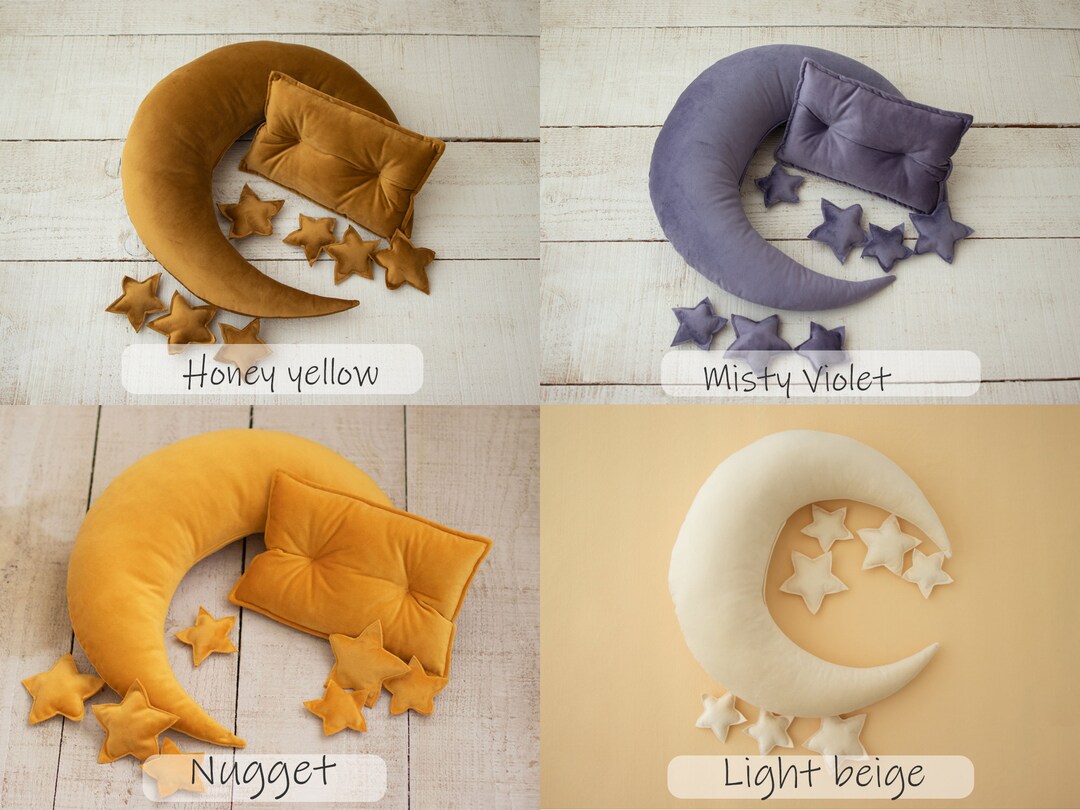 Suede Crescent Moon Pillow Props for Newborn Photography With - Etsy