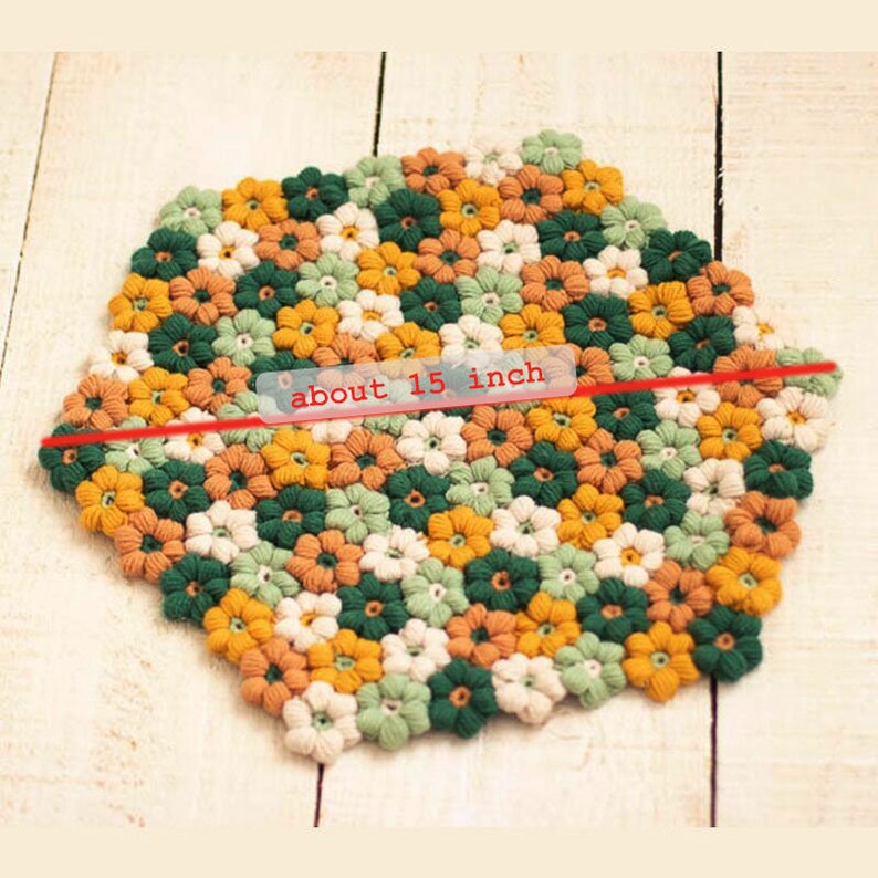 Hand-knitted Small Flower Mat Blanketlayer Newborn - Etsy
