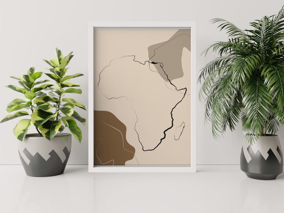 Map of Africa| Line Art Africa - Etsy