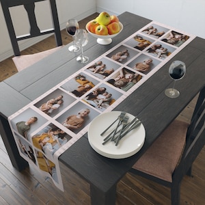 Custom Photo Collage Table Runner: Personalized Family Memories - Etsy