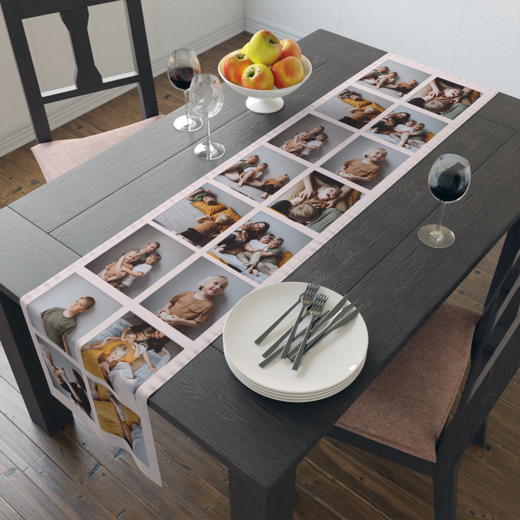 Custom Photo Collage Table Runner: Personalized Family Memories - Etsy