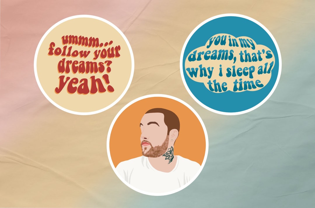 Mac Miller Stickers ⎮2.5" Circles ⎮ Circles Album ⎮ Ummm...follow Your ...
