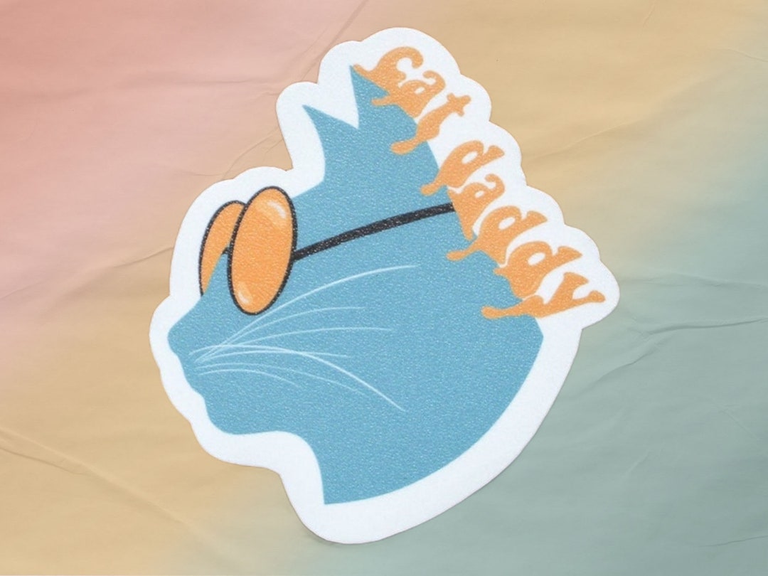 Cat Daddy Sticker proud Pet Dad Stickerwhiskers and Ears - Etsy