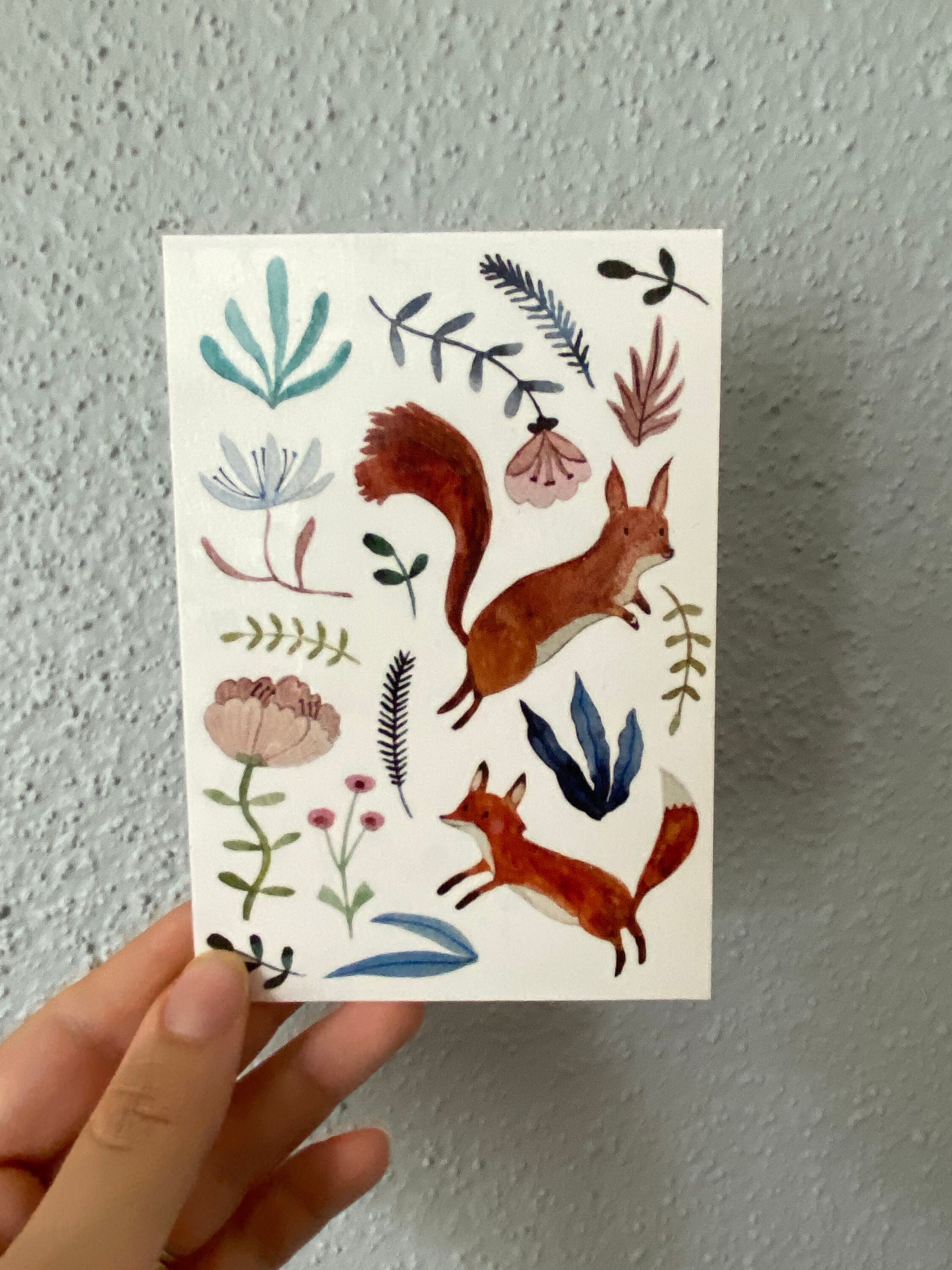 Cute Spring Leaves and Wood Land Critters Temporary Tattoos Sheet. 4x6 ...