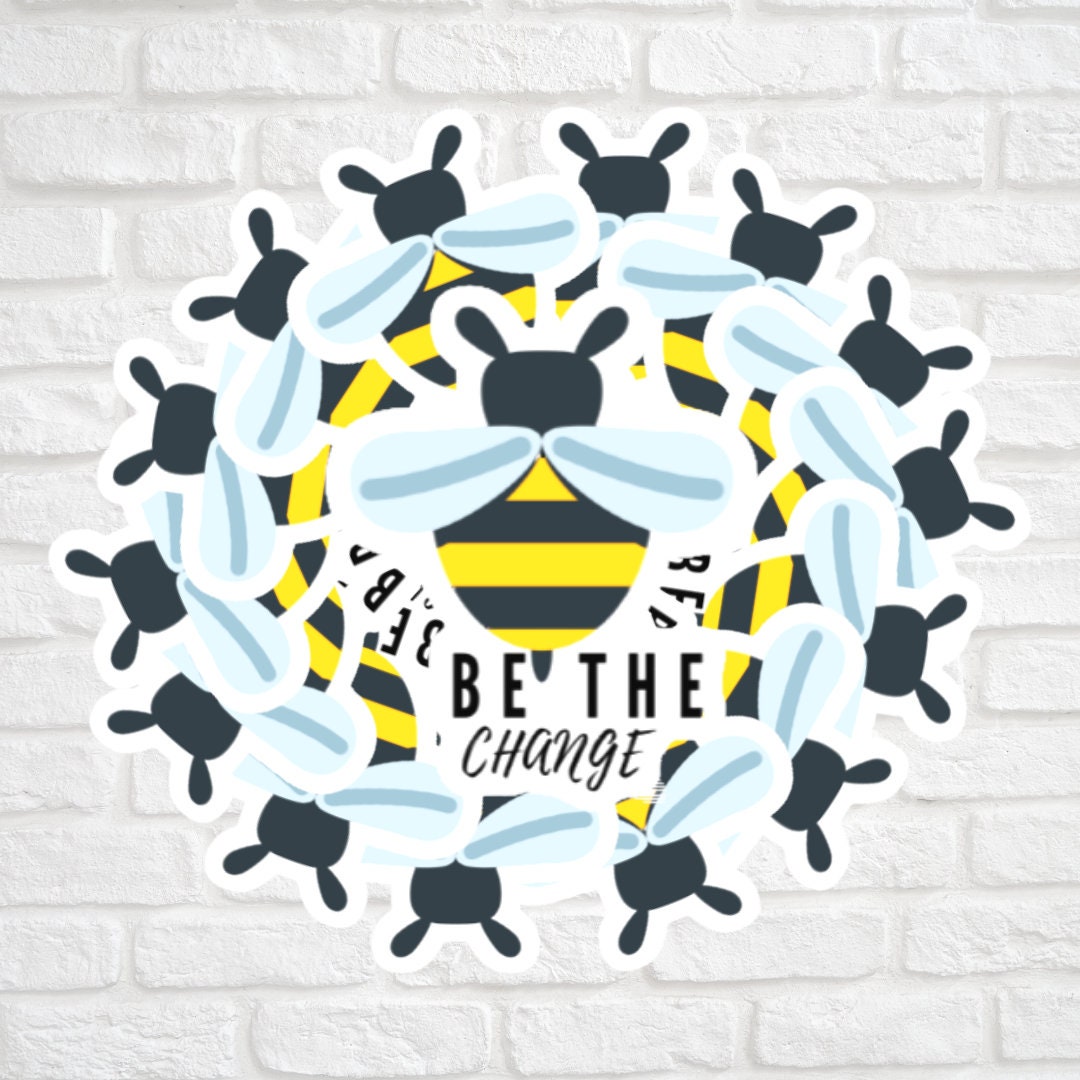 Be the Change Sticker L Motivational Sticker L Stickers L Stickers for ...