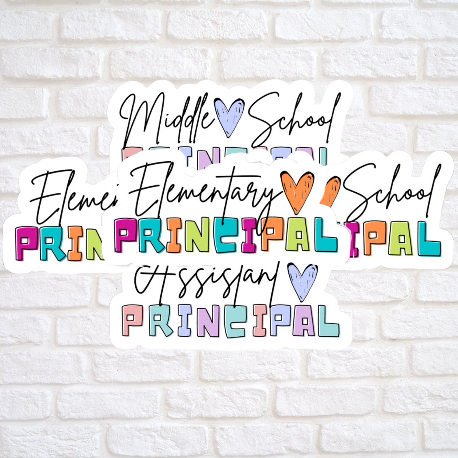 Principal Stickers L Assistant Principal L Elementary L Middle School L ...