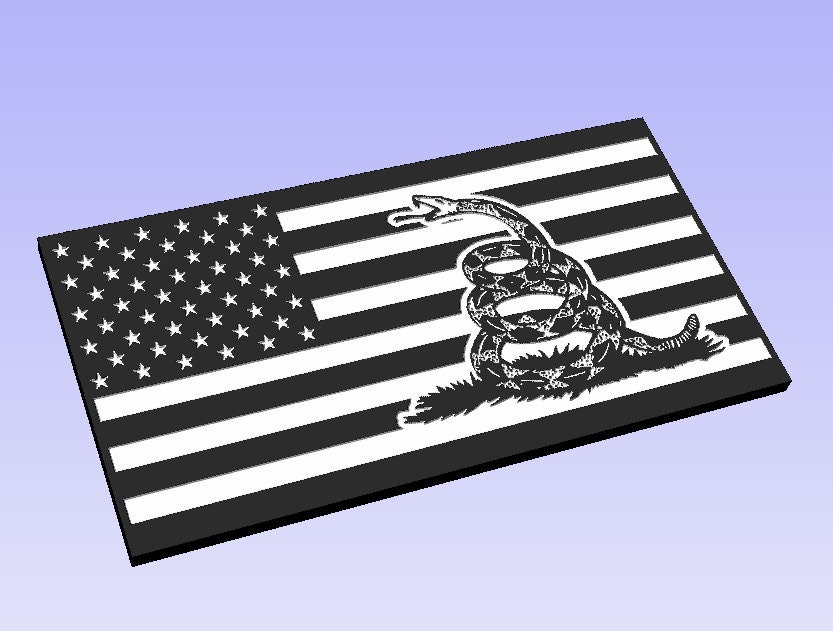 US Flag With Gadsden Snake - Etsy