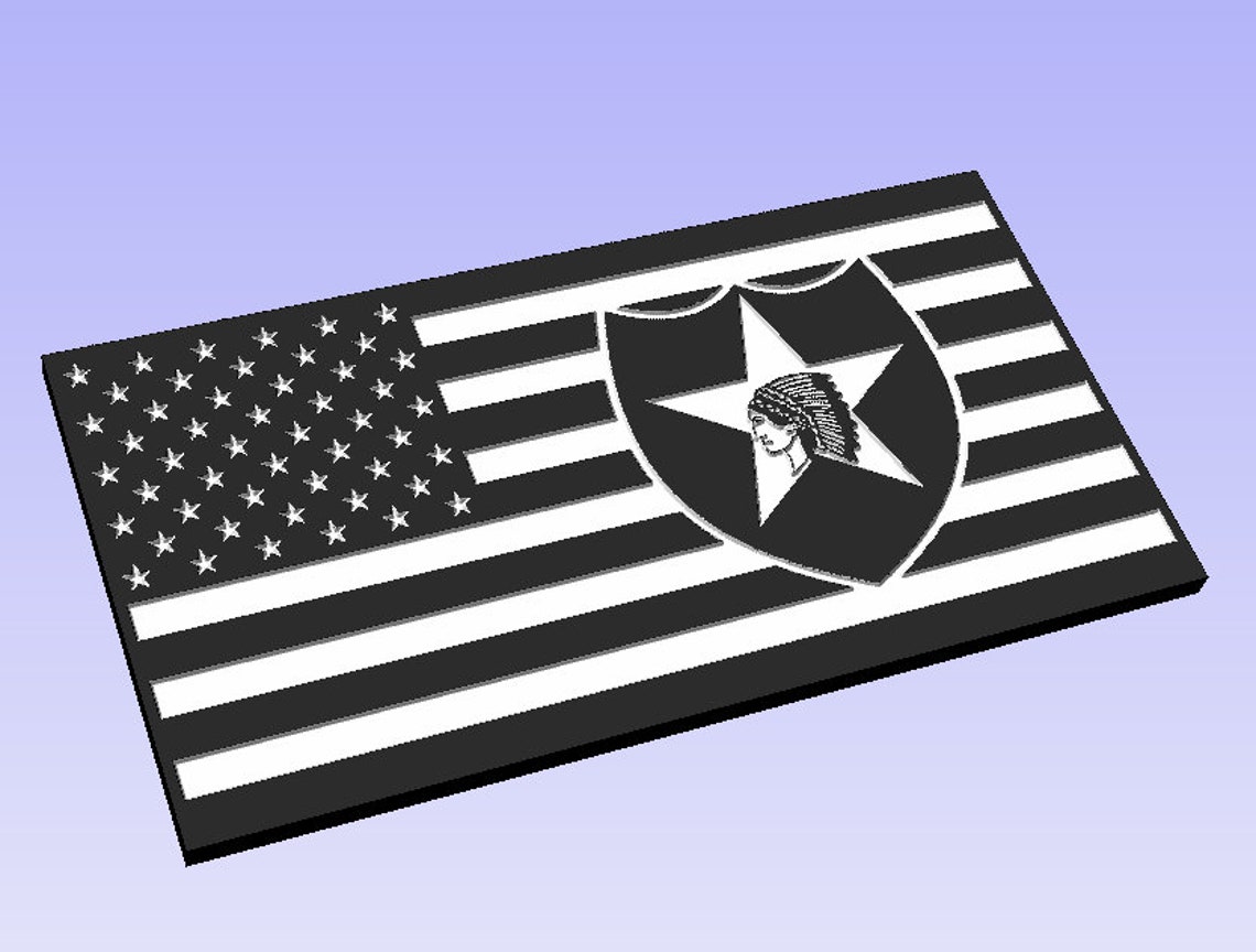 US Flag With 2ID Patch Weld - Etsy