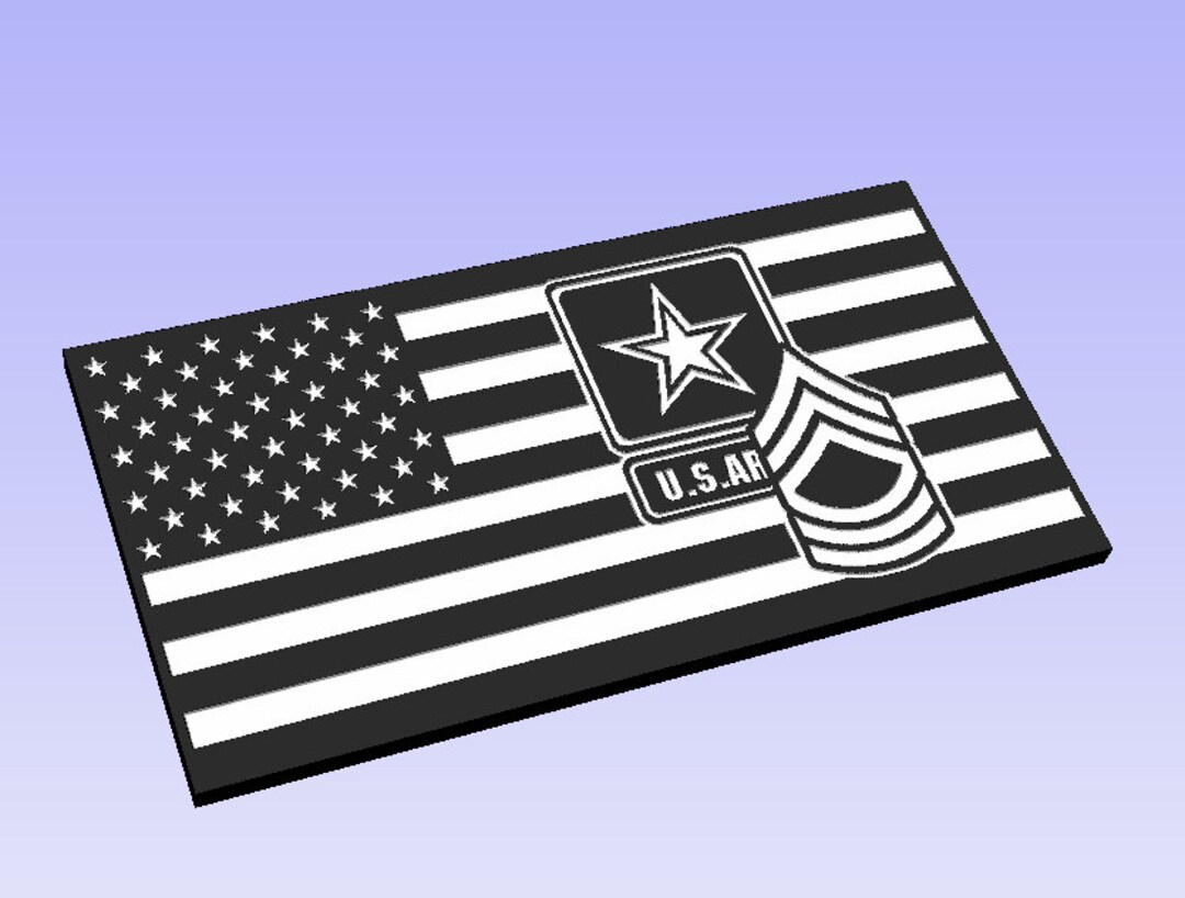 US Flag With US Army Logo and MSG Rank Weld Digital File - Etsy