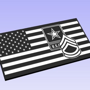 US Flag With Army Logo and NCO Rank SVG Bundle - Etsy