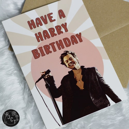 Personalised One Direction Birthday Card Harry Styles Zayn - Etsy
