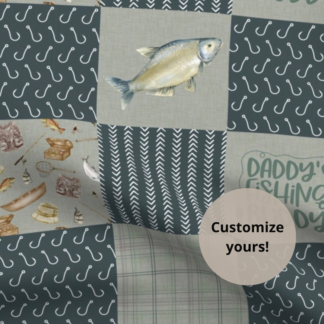 Daddys Fishing Buddy Blanket Fishing Lovey Fushing Lure Lovey Fish ...