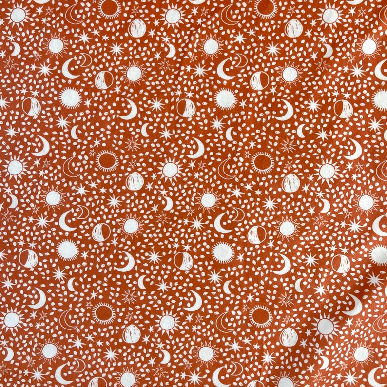 Rust Boho Sun and Moon Baby Blanket Minky Lovey Boho Nursery Gender ...