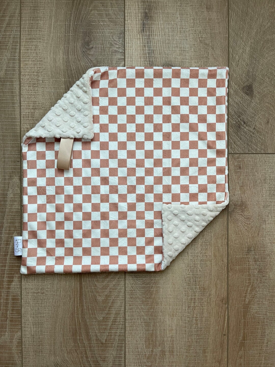 Neutral Checkered Plaid, Minky Baby Blanket Minky Baby Lovey Boho ...