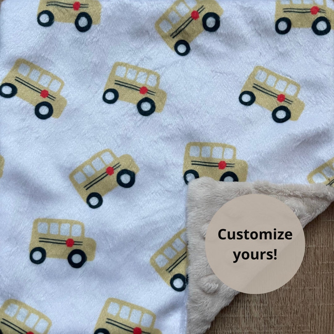 Yellow Bus Blanket; School Bus Lovey; Baby Blanket; Kids Blanket; Baby ...