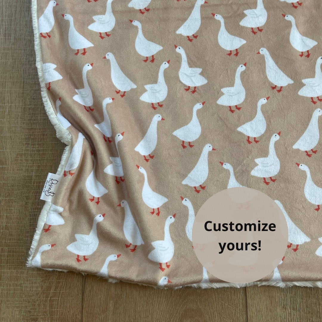 Goose Blanket; Goose Lovey; Animal Lovey Blanket; Neutral Baby Blanket ...