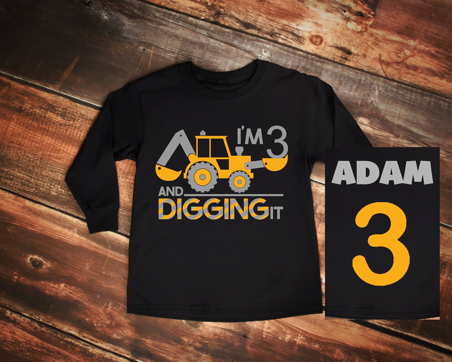 I'm 3 and Digging It/construction Birthday - Etsy