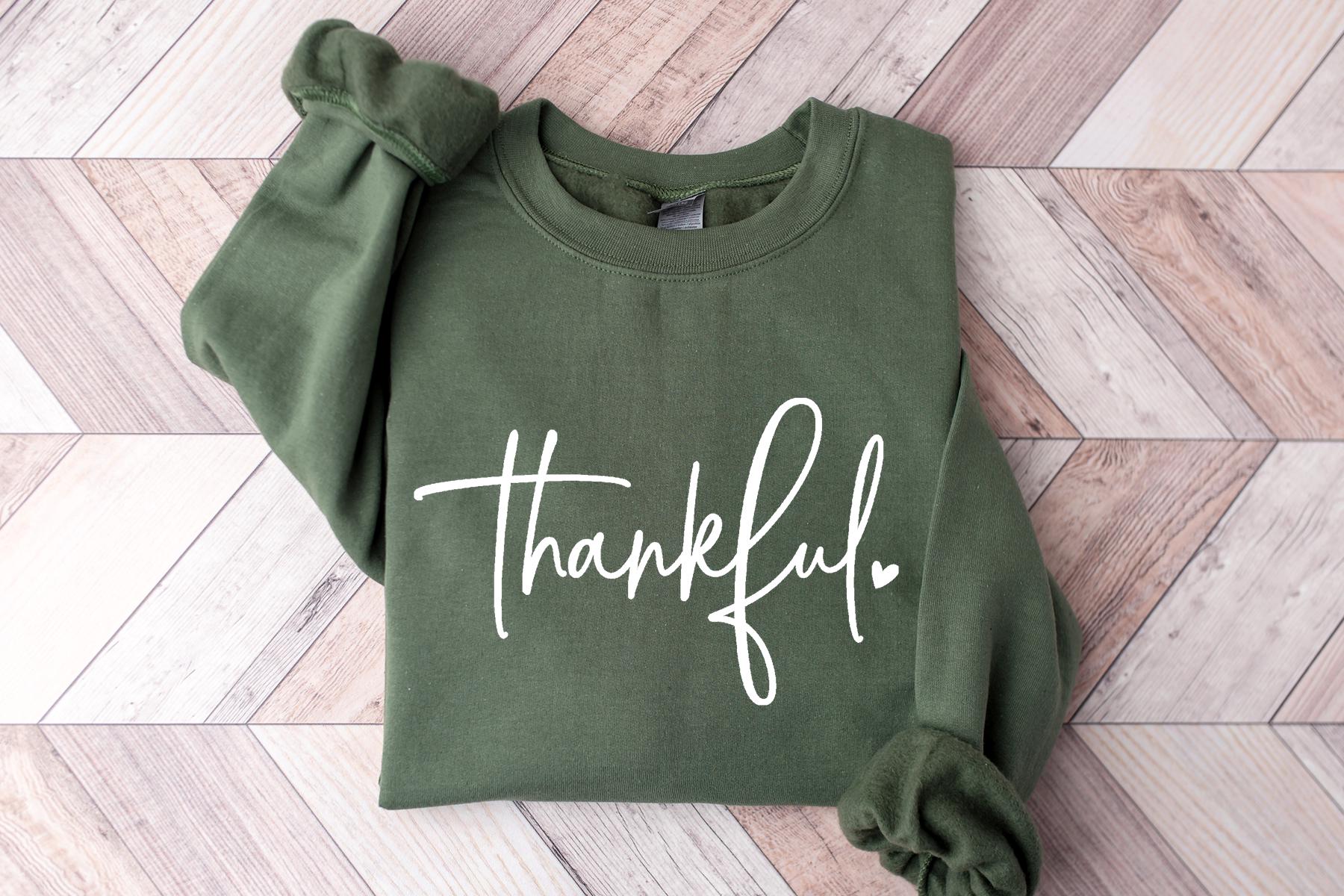 Thankful Sweatshirt/women Thanksgiving Sweater/fall Crewneck ...