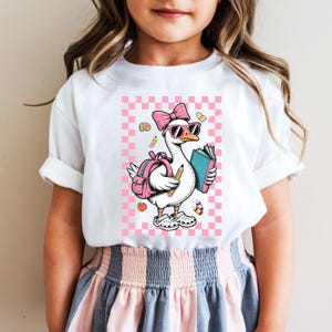 Silly Goose Back to School Girls Shirt,goose First Day of School Shirt ...