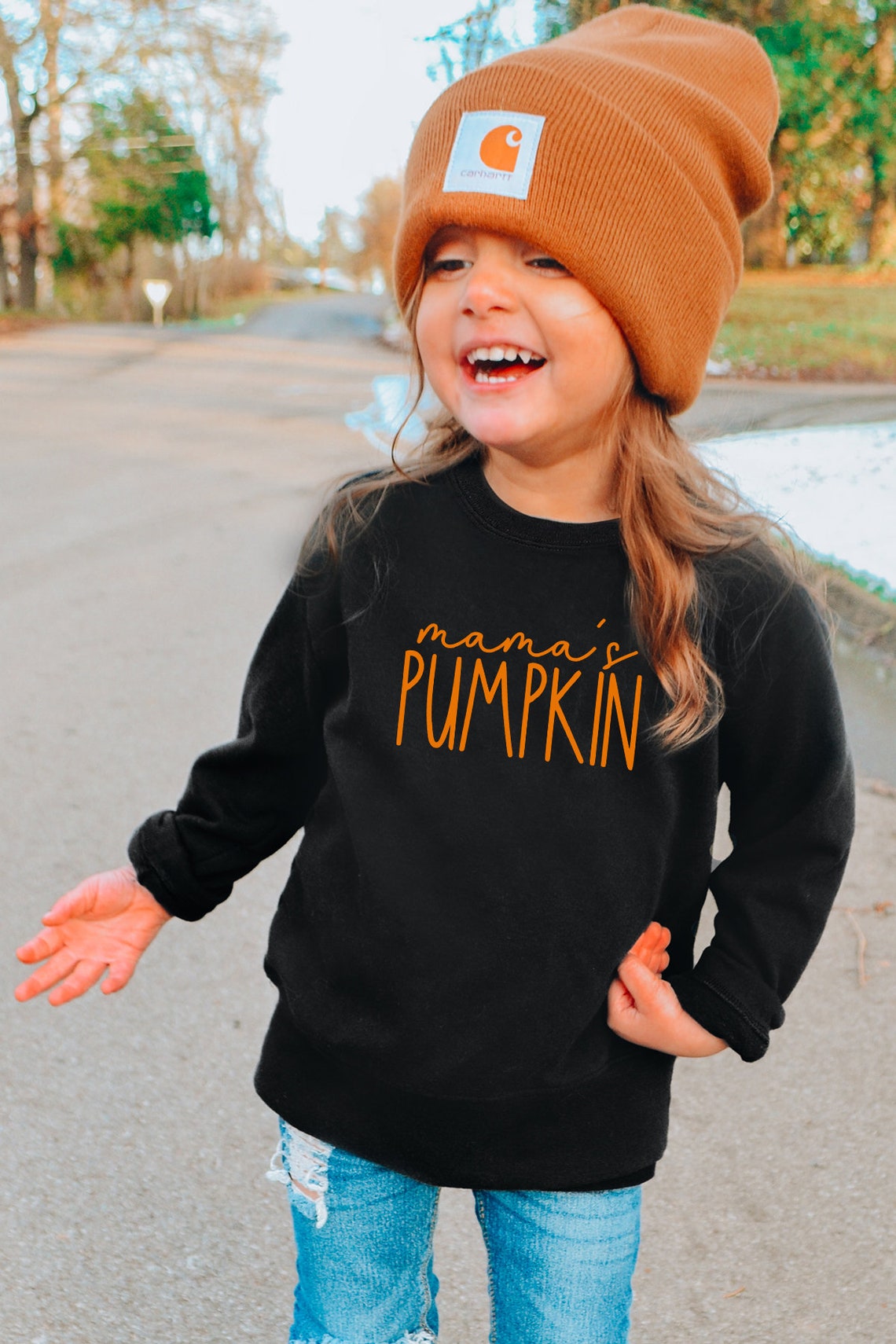 Mama's Pumpkin Sweater/toddler Fall Crewneck/kids Fall - Etsy