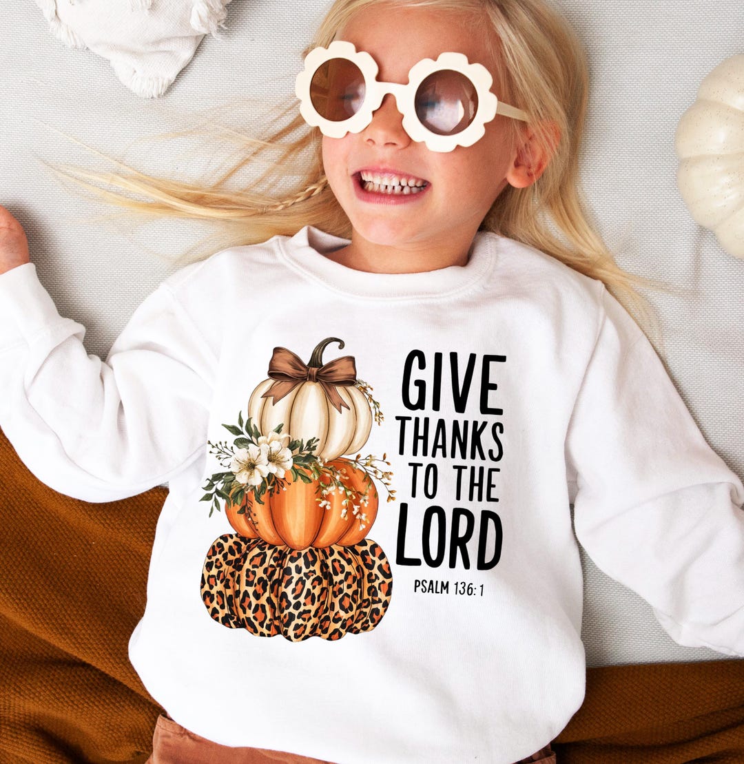 Givethanks to the Lord, Fall /christian Girls Sweater, Cozy Season ...