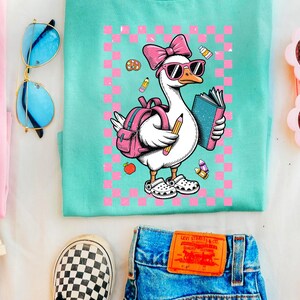 Silly Goose Back to School Girls Shirt,goose First Day of School Shirt ...