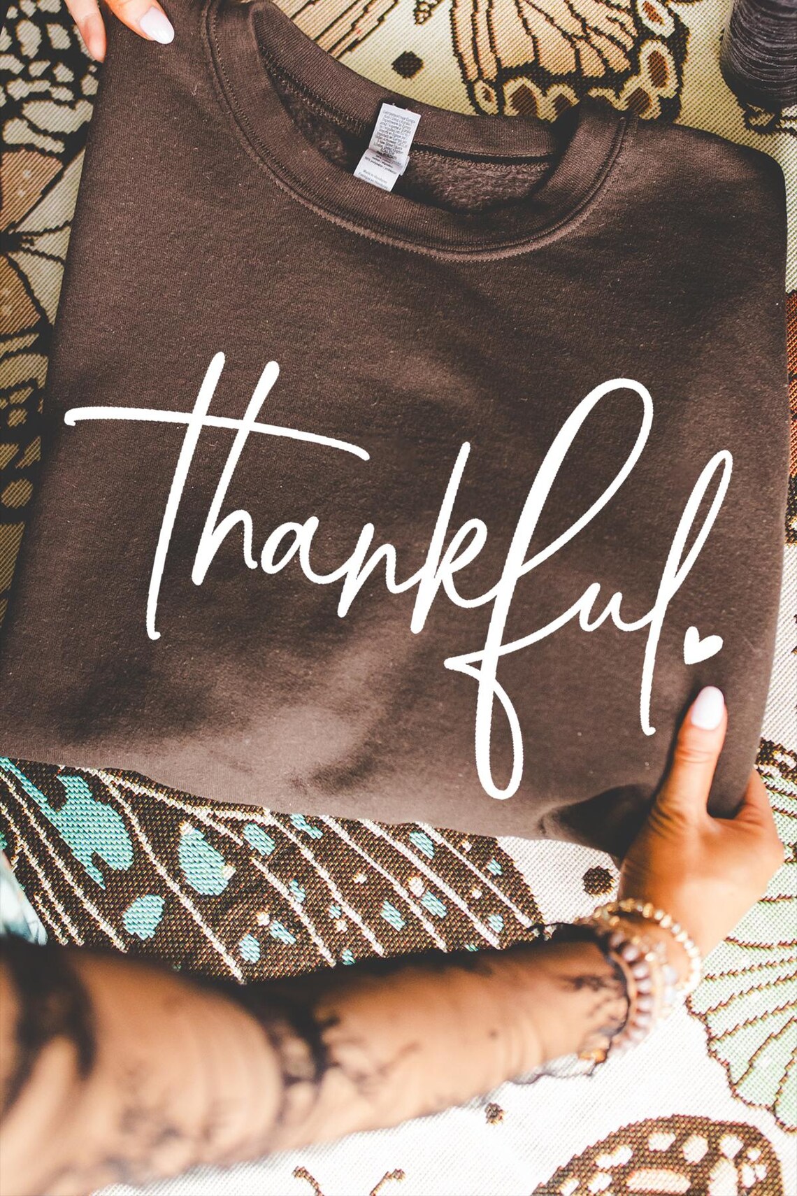 Thankful Sweatshirt/women Thanksgiving Sweater/fall Crewneck ...
