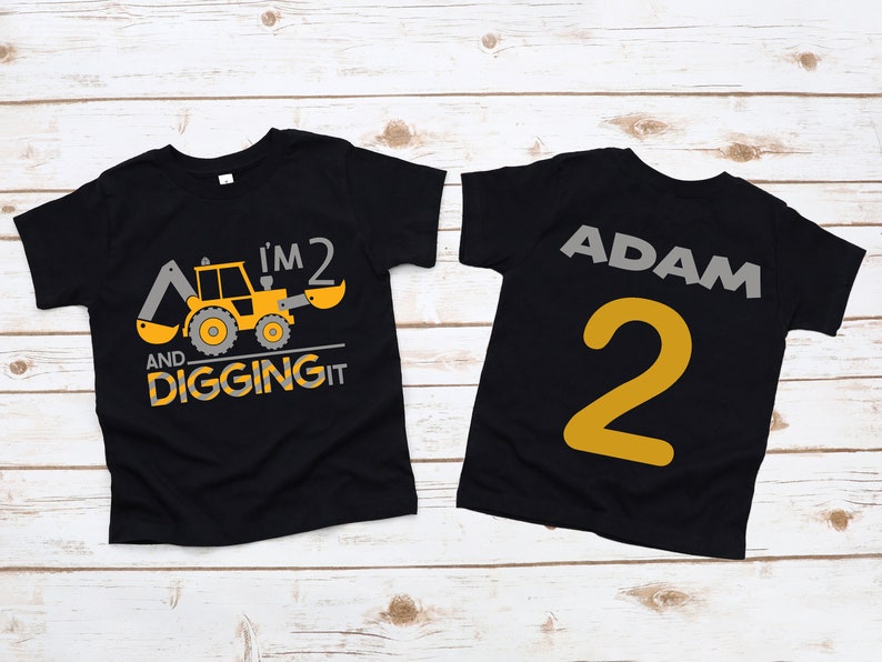 I'm 2 and Digging It/construction Birthday - Etsy
