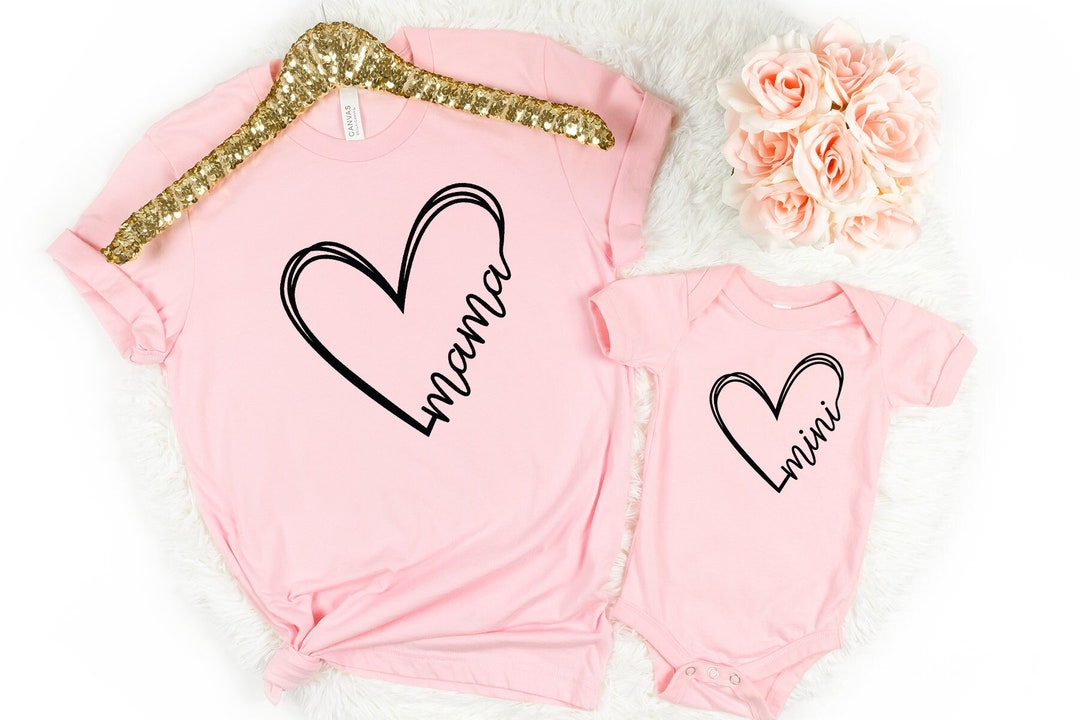 Mama Mini Heart Matching Shirts, Mother's Day Gift - Etsy