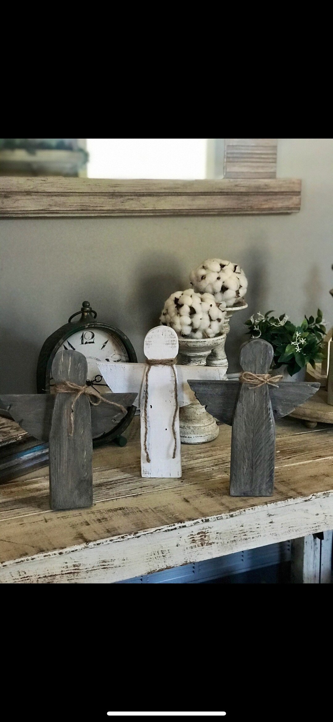 Wooden Angel Decor, Wooden Statues, Handmade Wooden Angel, Home Decor ...
