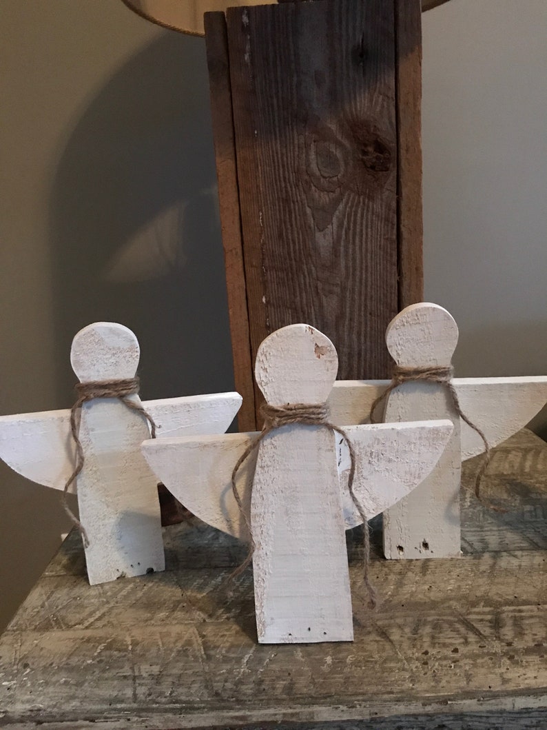 Wooden angel decor wooden statues handmade wooden angel | Etsy