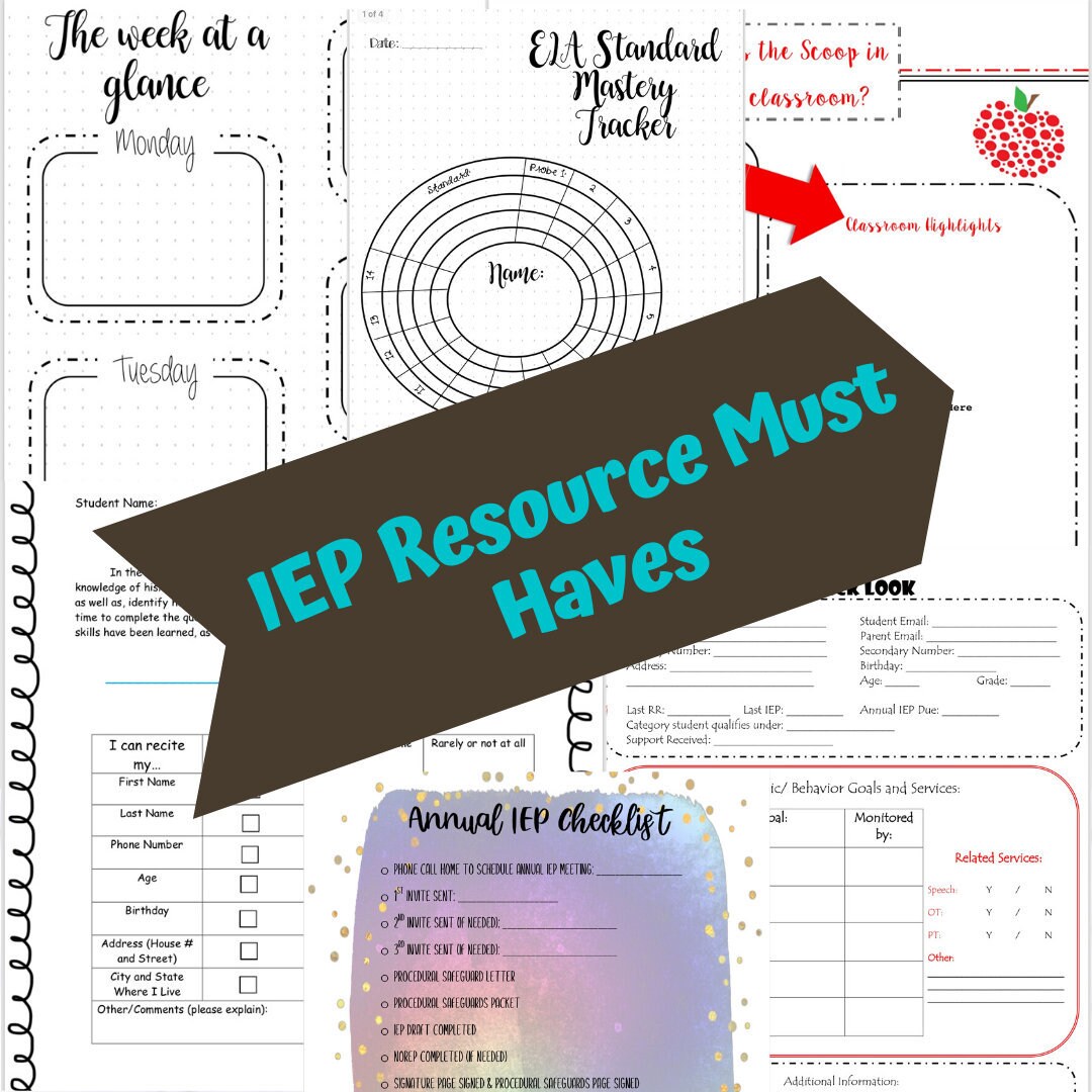Special Education: IEP Resource Must Haves - Etsy